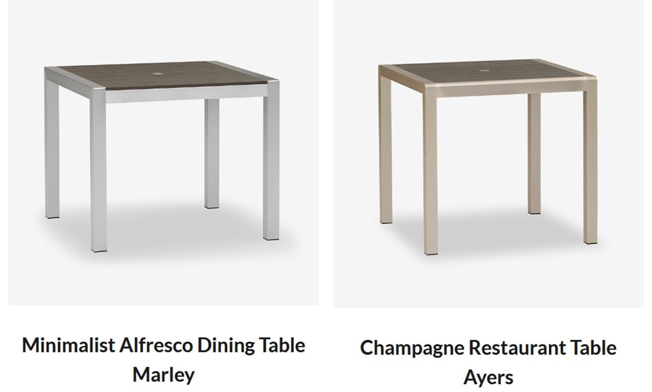Customized Brushed Aluminium Dining Tables for the American Vineyard ...